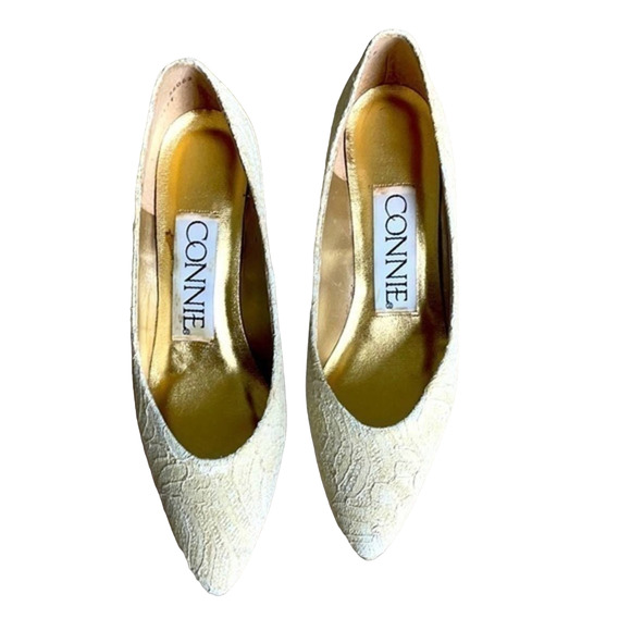 Connie | Shoes | Connie Vintage Lace Sparkle Size 7 Pointed Toe | Poshmark
